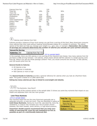 Understanding food labels | PDF