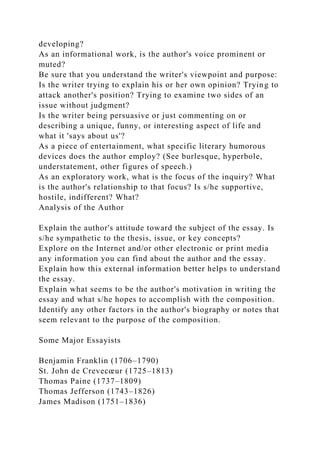 How to Read and Understand an Expository EssayThe Initial Read.docx