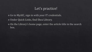 How to read APA citation | PPT