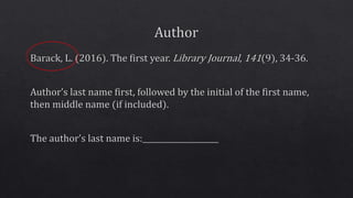 How to read APA citation | PPT