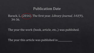 How to read APA citation | PPT