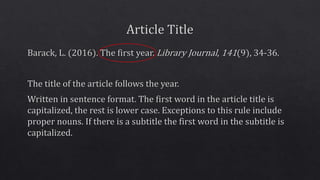 How to read APA citation | PPT