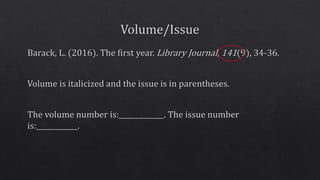 How to read APA citation | PPT