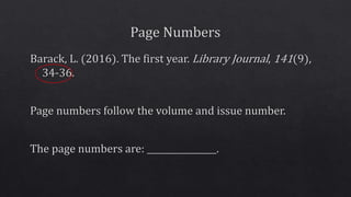 How to read APA citation | PPT