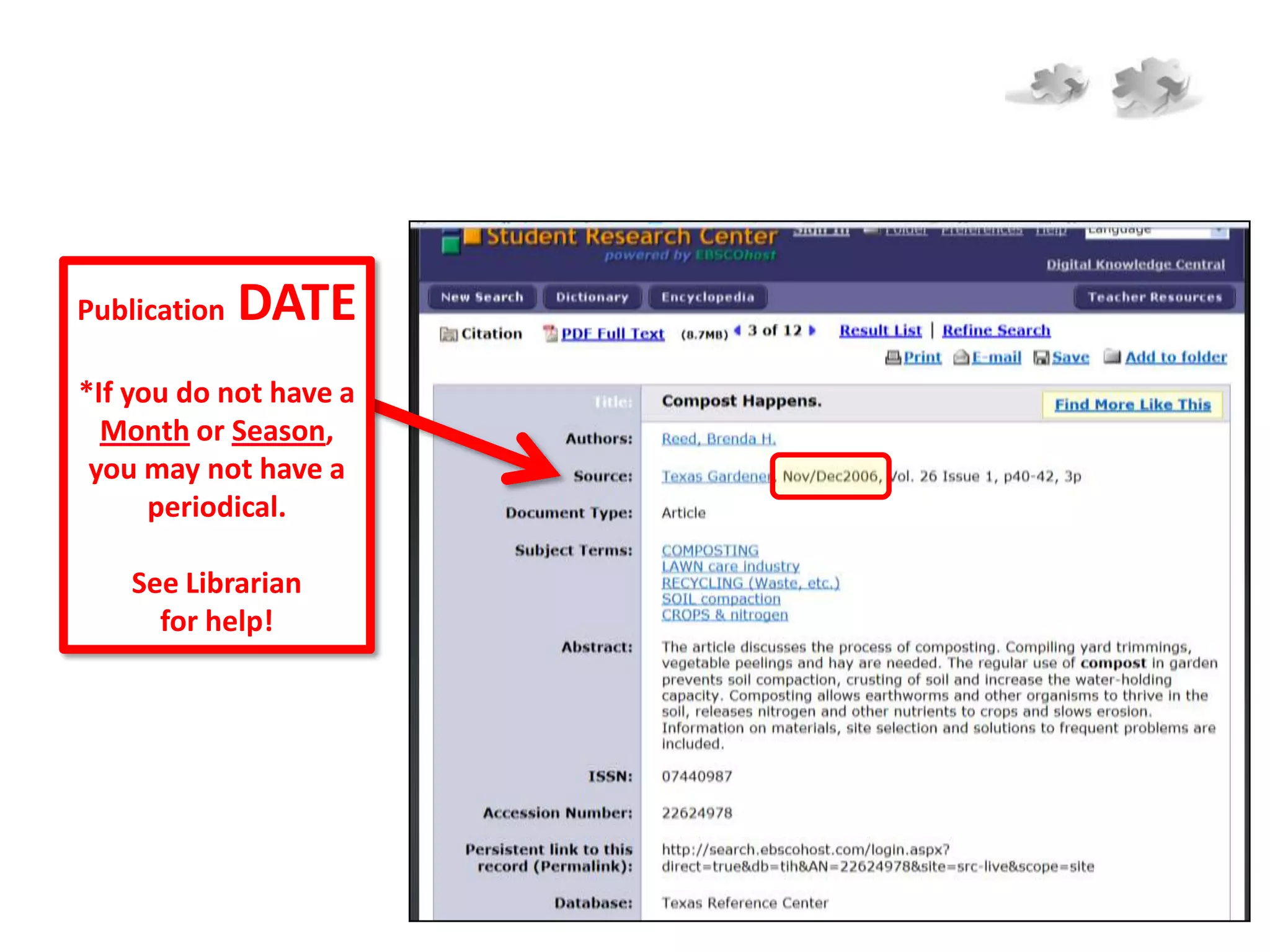 Citing EBSCOhost Articles | PPTX