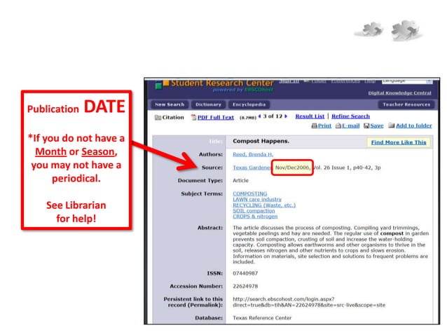 Citing EBSCOhost Articles | PPTX