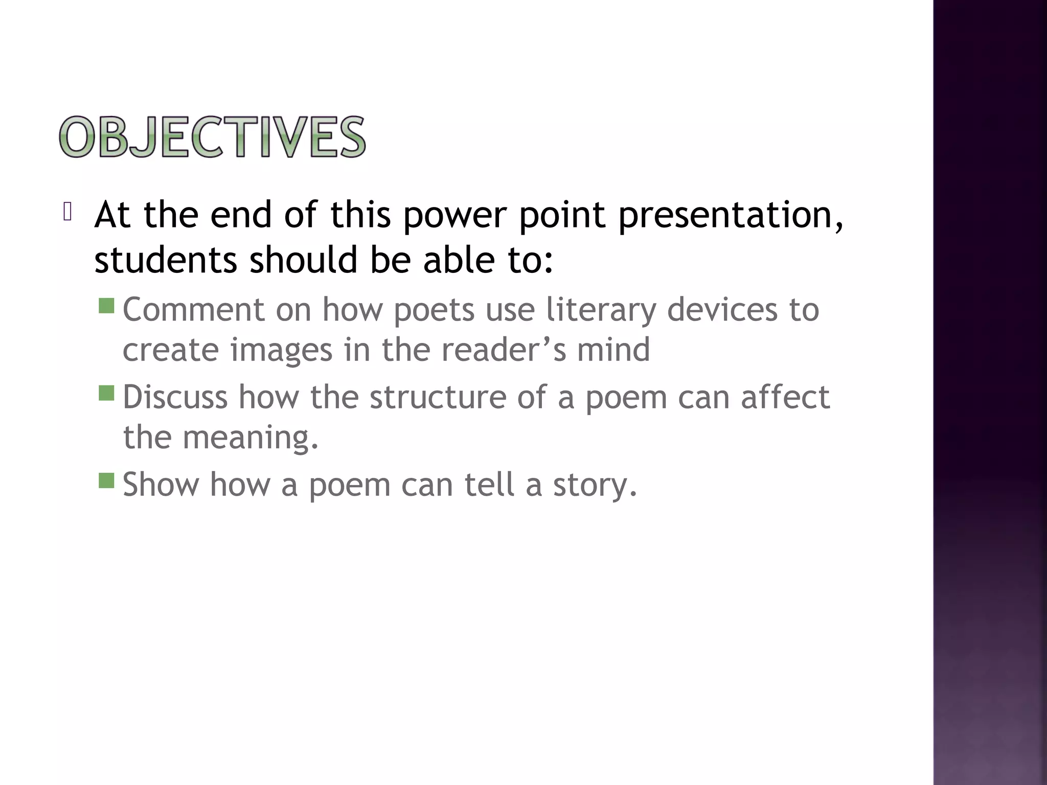 How to read_a poem_war poetry | PPT