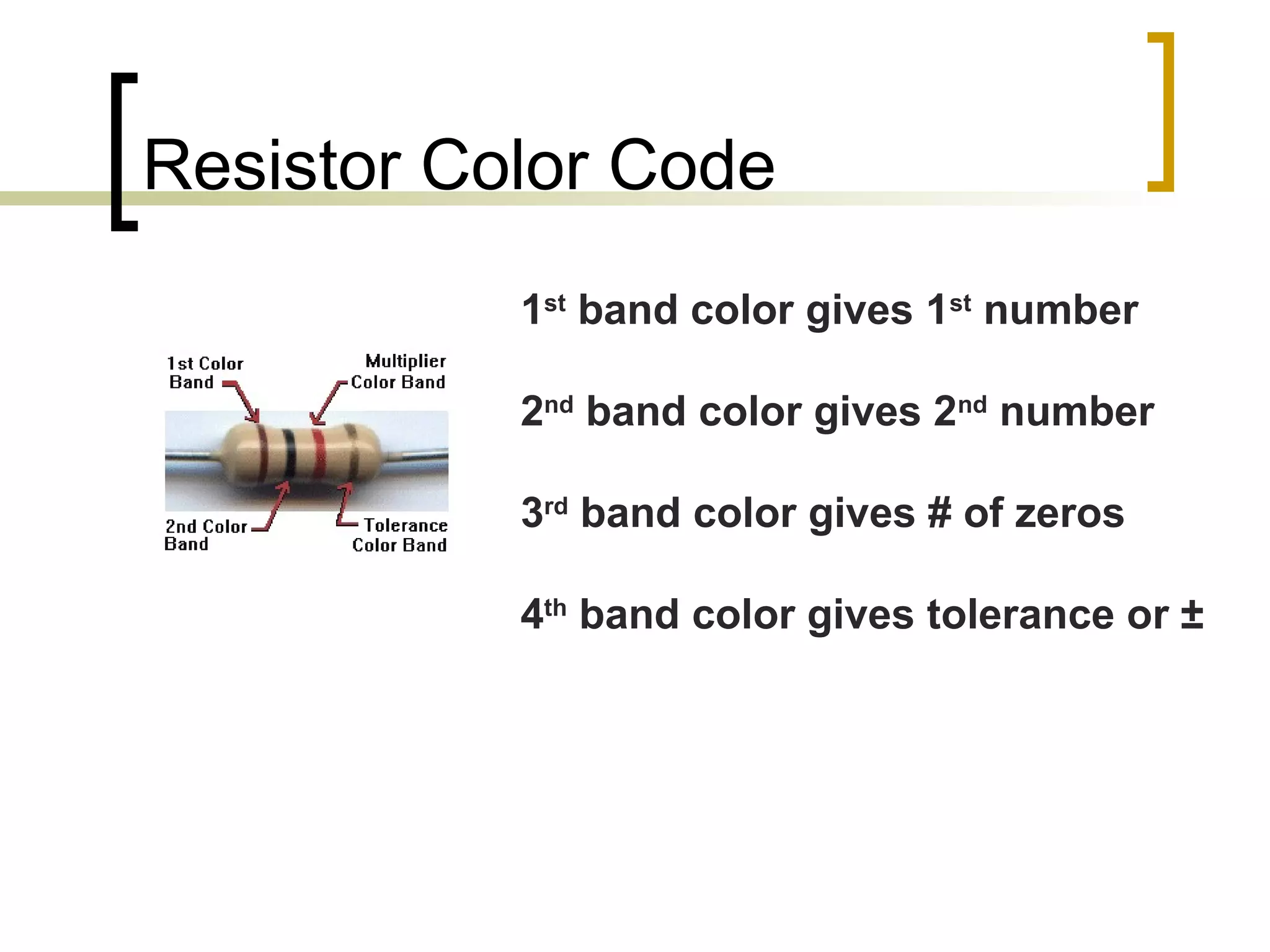 How to read a resistor | PPT