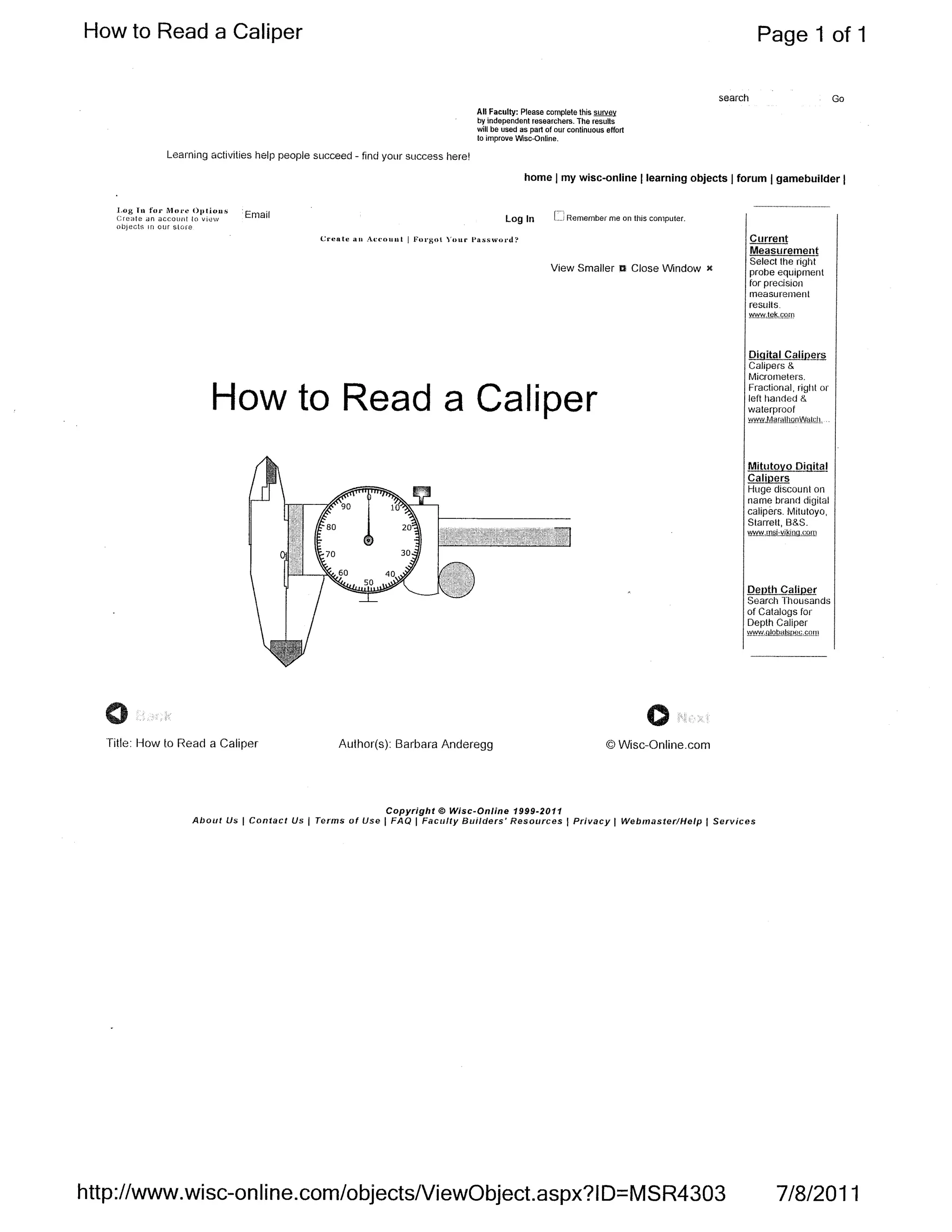 How to read calipers | PDF