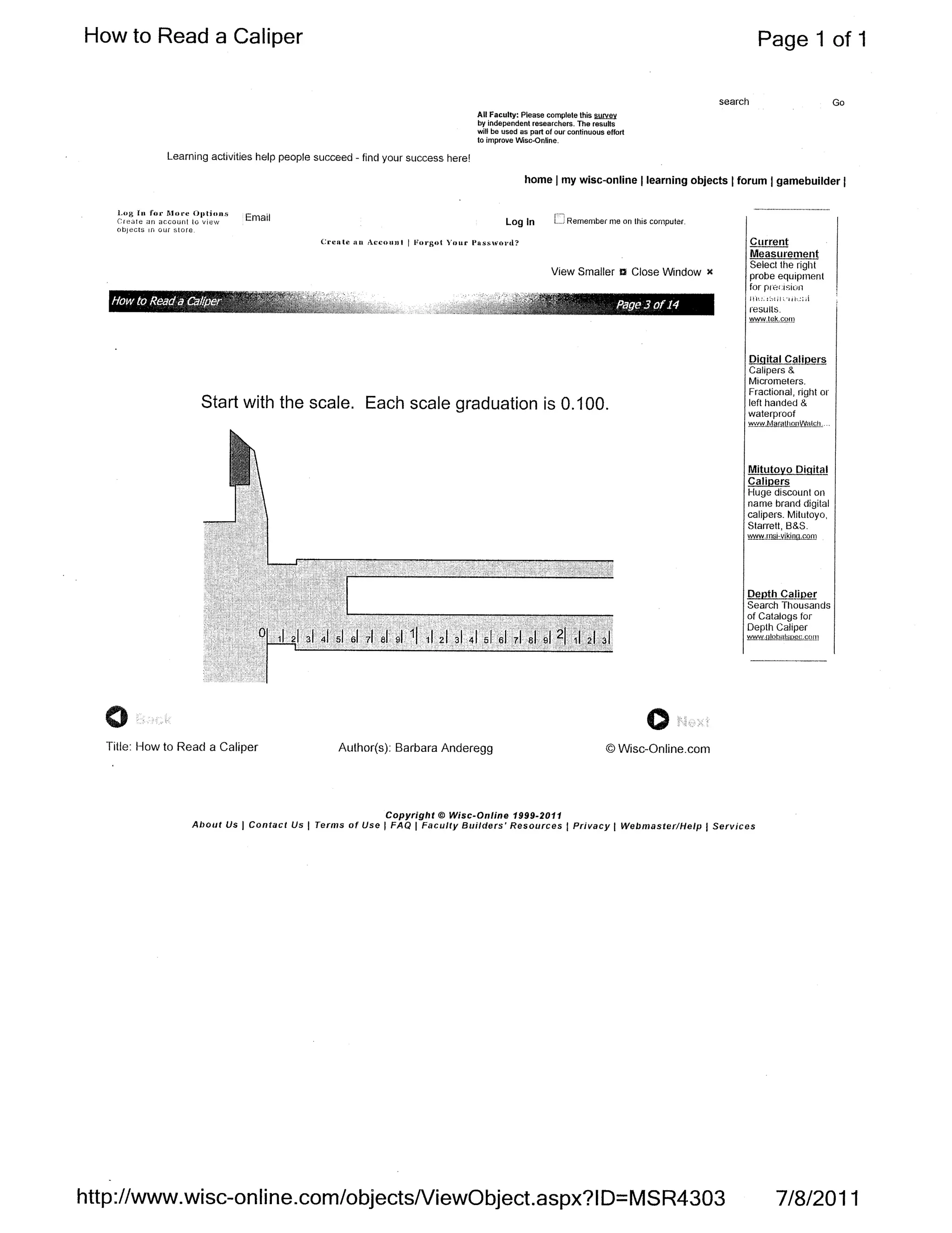 How to read calipers | PDF