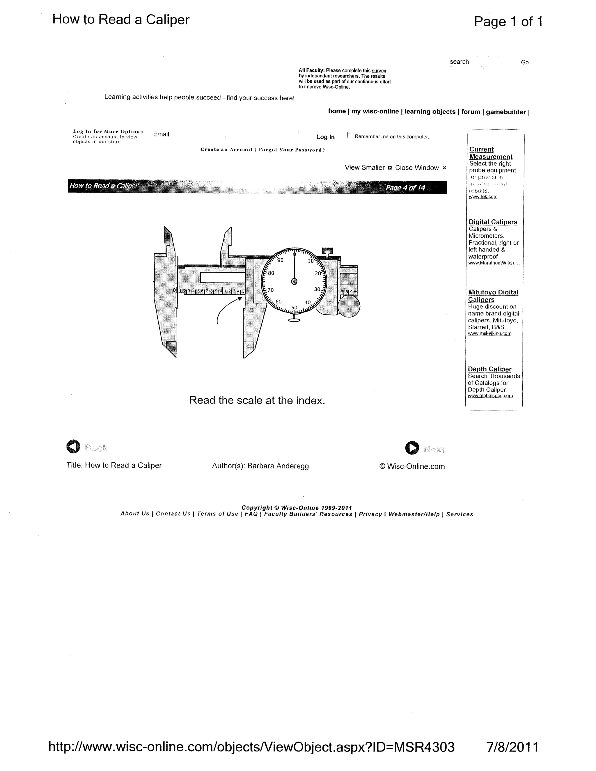 How to read calipers | PDF