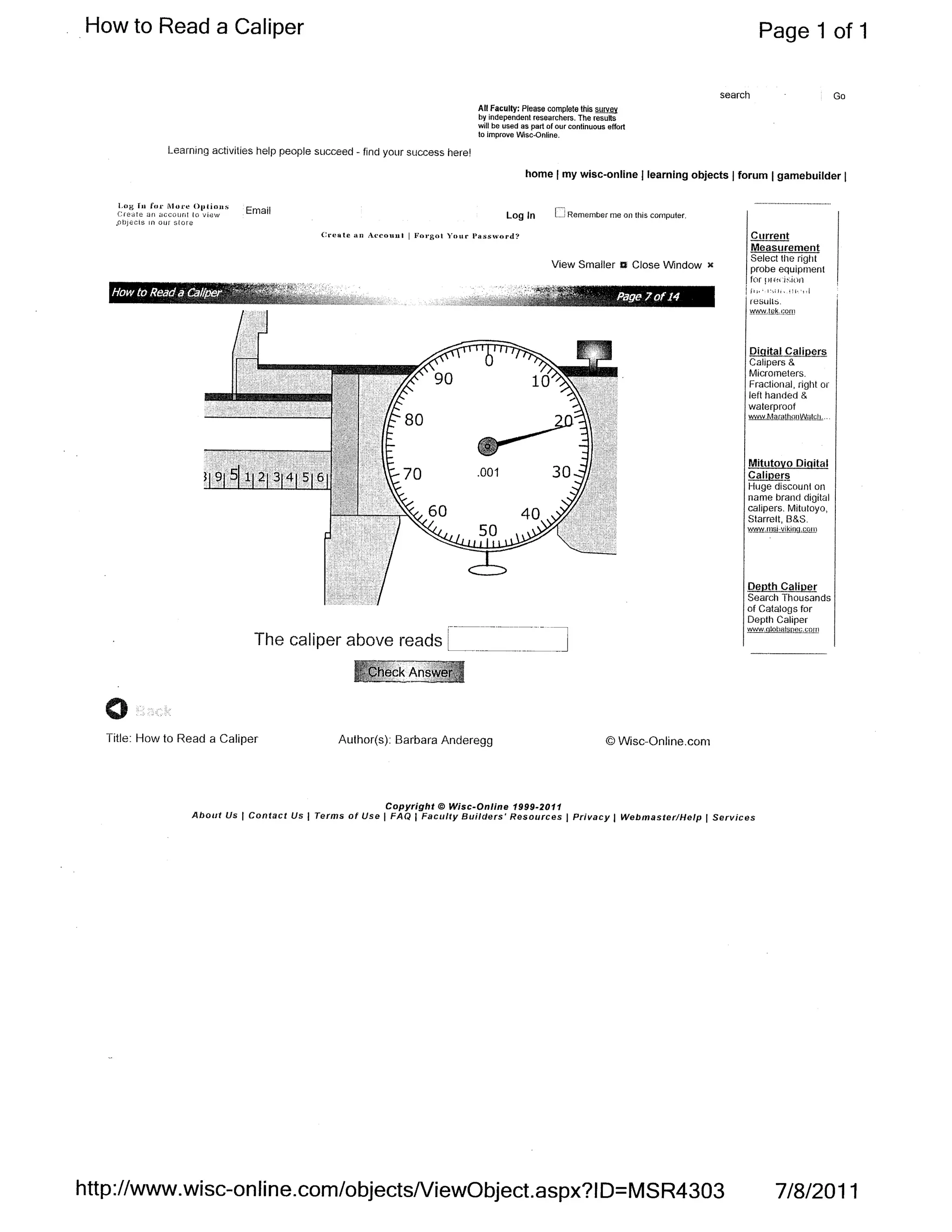 How to read calipers | PDF