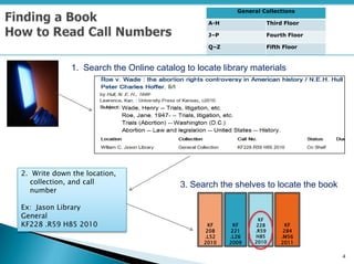 Howto read call numbers | PPTX | Books and Literature