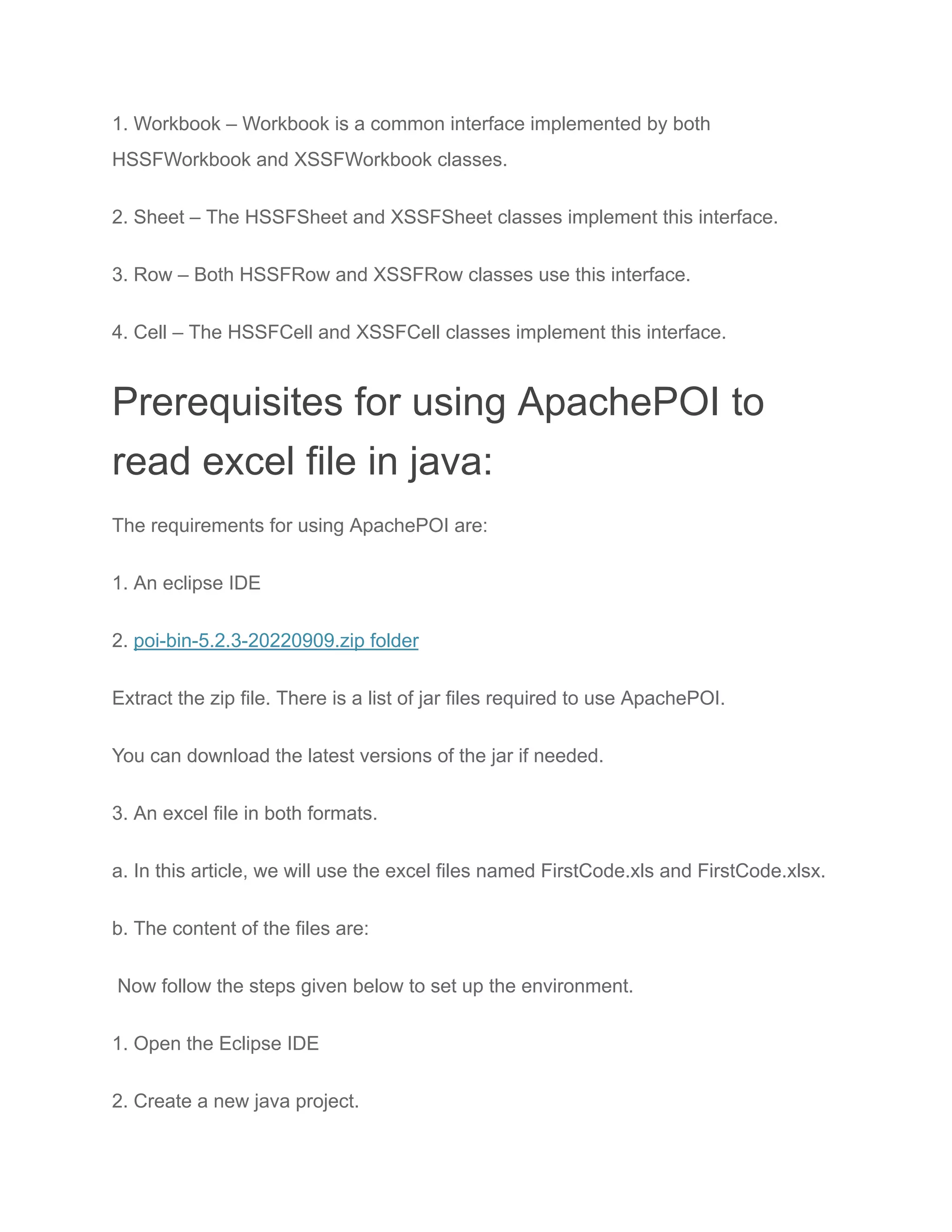 How To Read Excel Files In Java 1pdf 0985