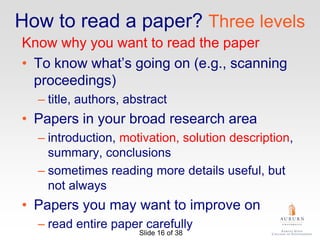 How to read papers | PPTX