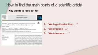How to Read and Comprehend Scientific Articles | PPT