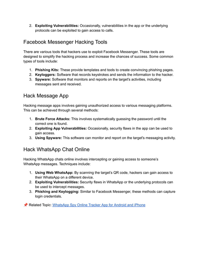 How to Read Someone's Secret Message by a Messenger Hacker.pdf | Free ...
