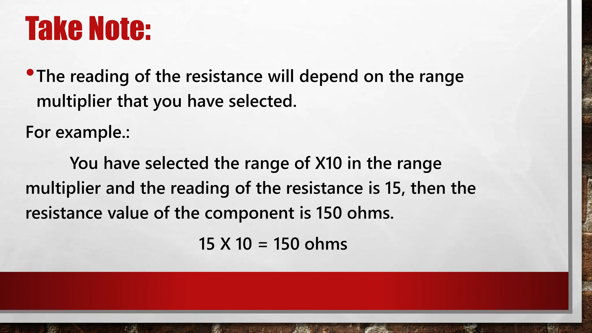 HOW TO READ THE RESISTANCE USING MULTI-TESTER.pptx