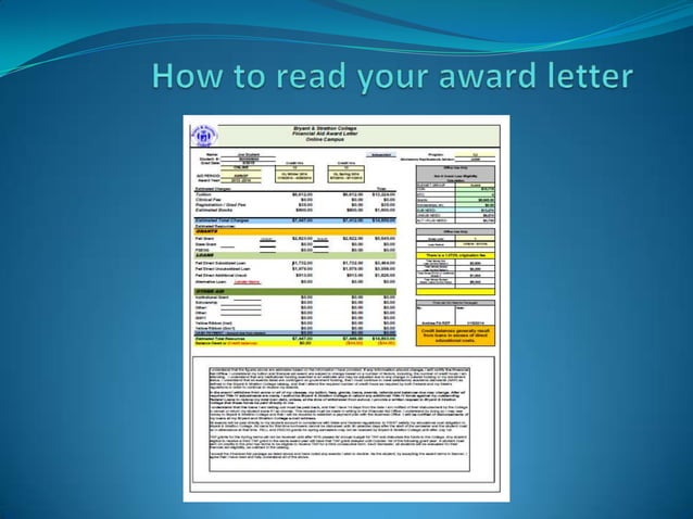 How to read your award letter | PPT