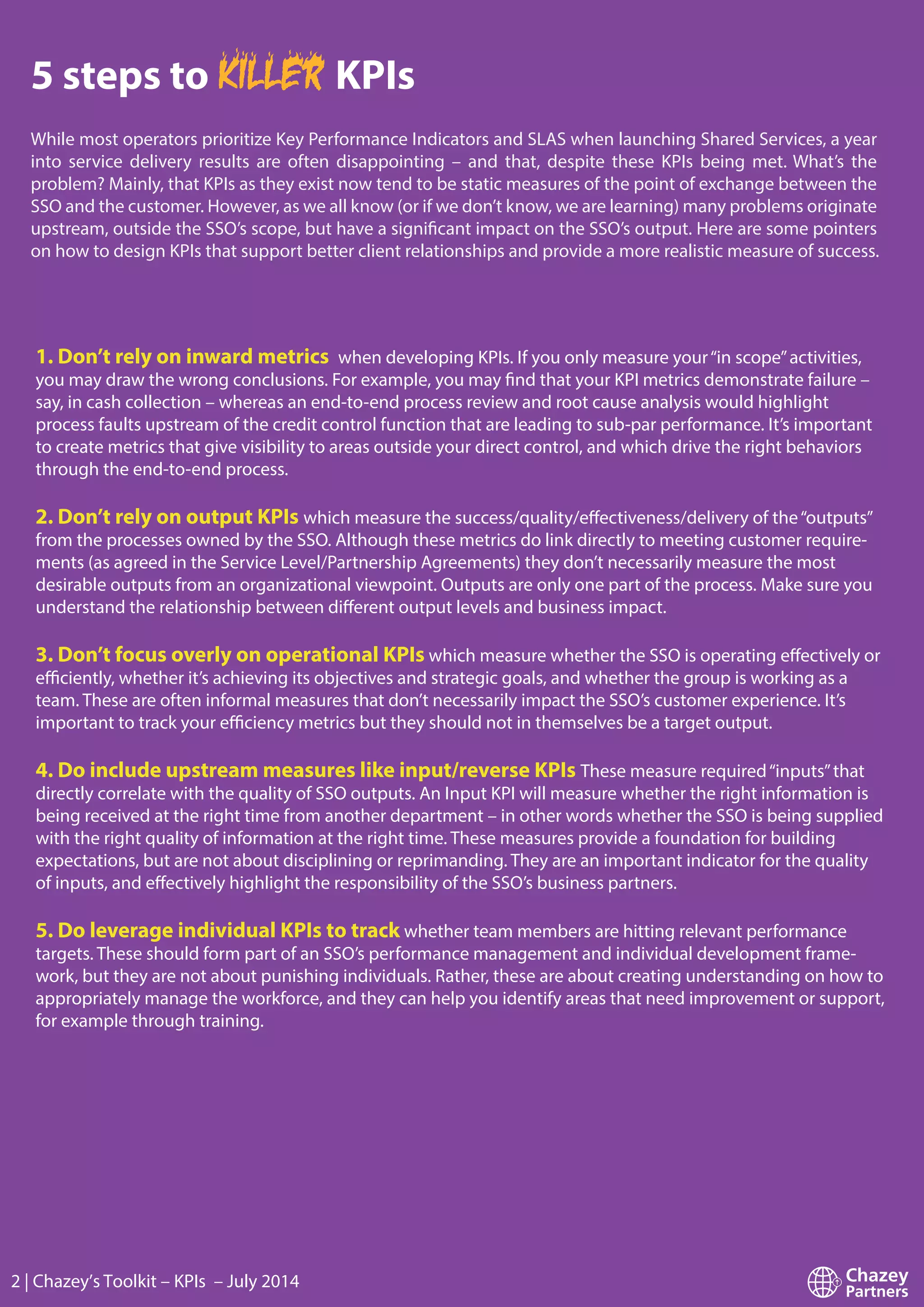 Reassessing Your KPIs to Measure Shared Services Performance that ...