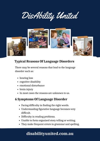 How To Recognise Symptoms Of Language Disorder? | PDF