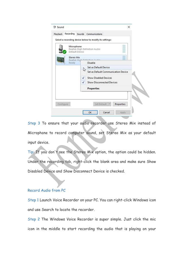Record audio from computer | PDF | Digital Audio | Computer Software and Applications