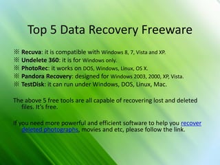 How to Recover Deleted Files for Free with Recuva | PPT