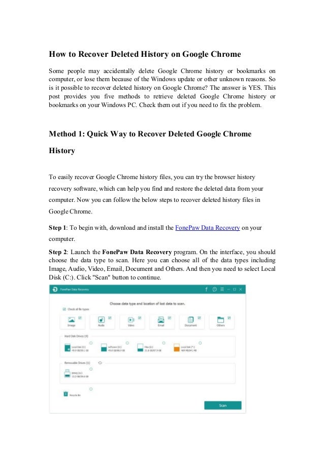 How to restore chrome history - mozquotes
