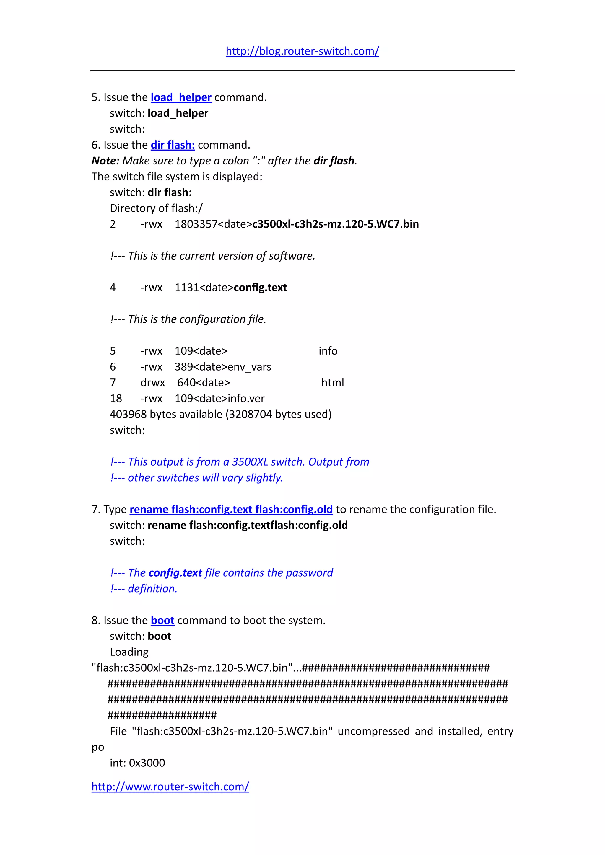 How To Recover Password On The Cisco Catalyst Fixed Configuration Layer 2andlayer 3 Switches Pdf