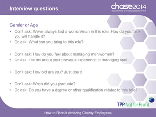 How to recruit amazing charity employees | PPT