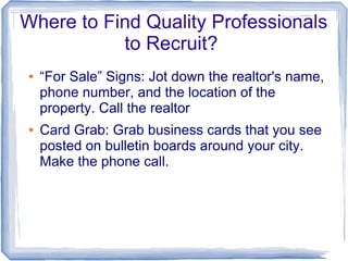 MLM Sponsoring: How to Easily Recruit Professionals to Grow A Big Check ...