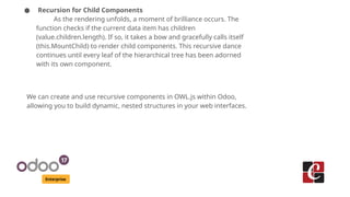 How To Recursively Render Components In Owl in odoo | PPT