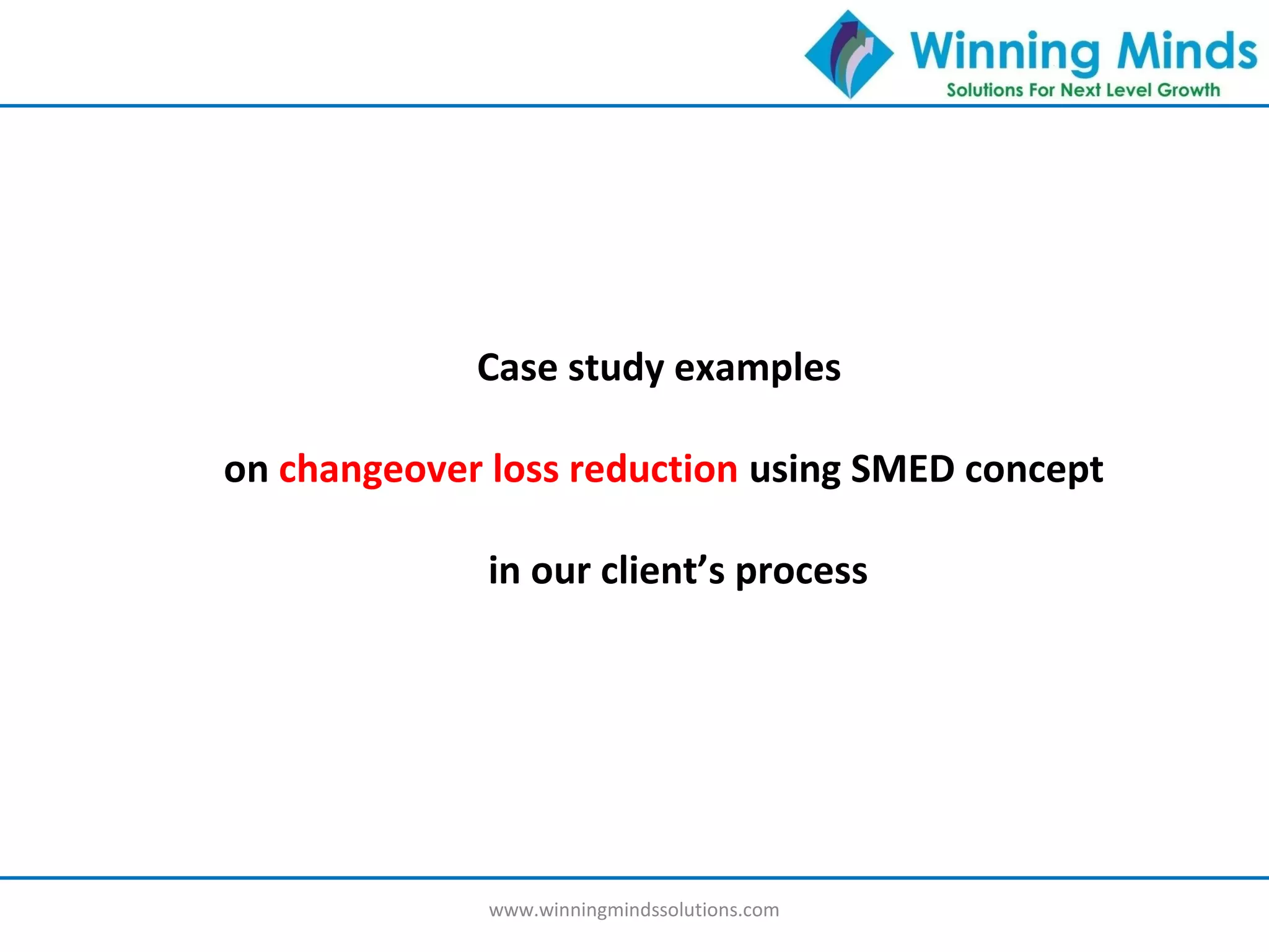 How to reduce changeover loss | PPT