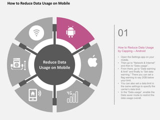 How to reduce data usage on mobile | PPTX | Smartphones | Consumer ...