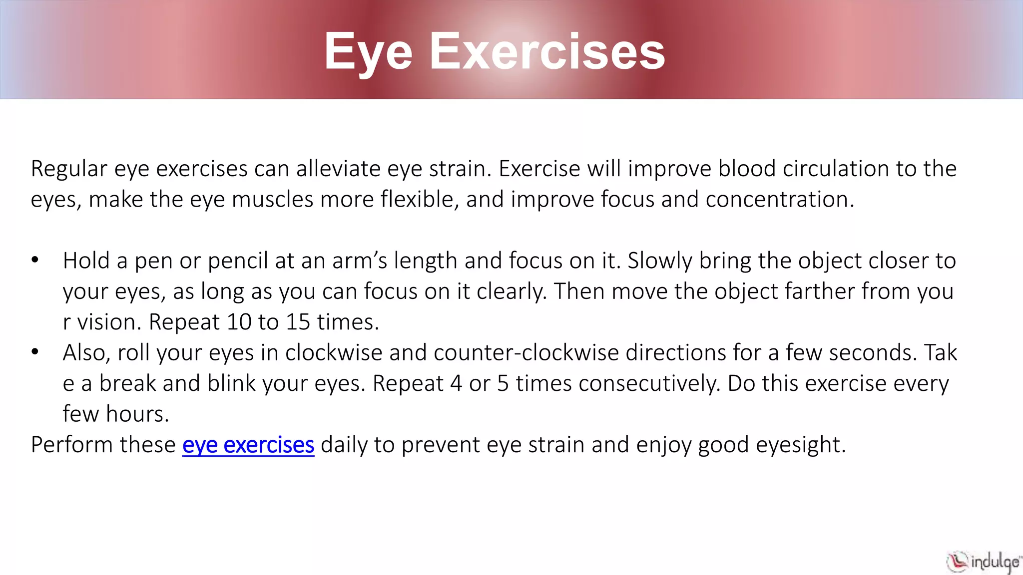 How to reduce eye strain | PPTX
