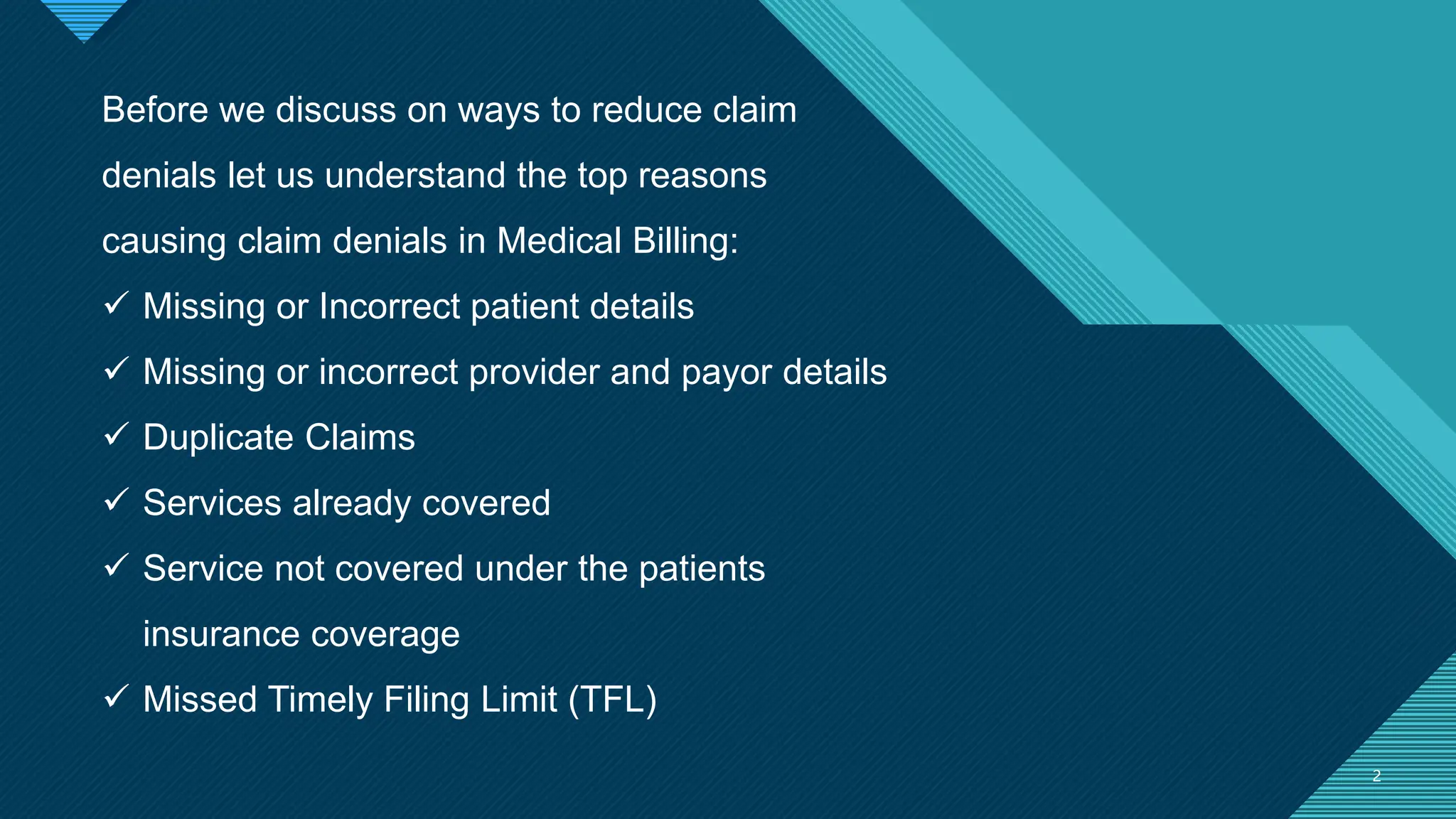 How to Reduce Rejections with Denial Management in.pptx | Health ...