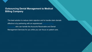 How to Reduce Rejections with Denial Management in.pptx | Health ...