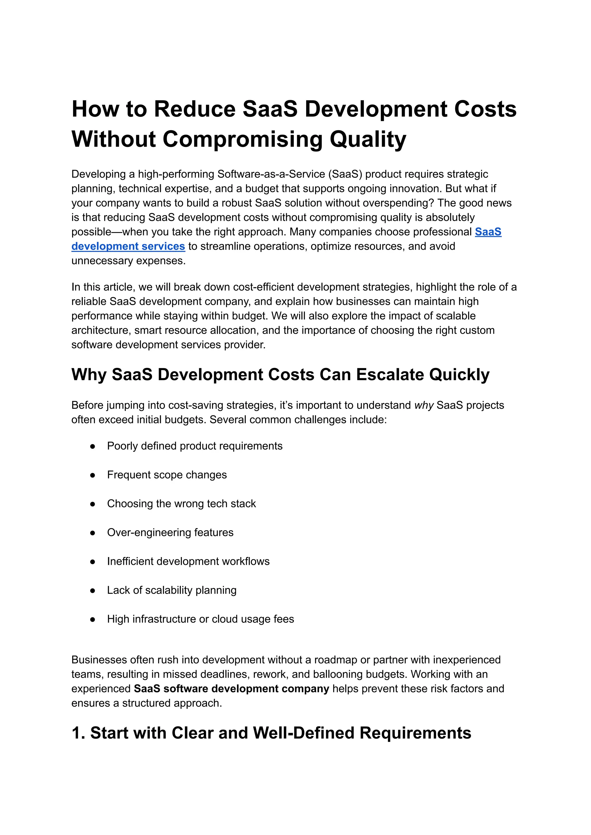 How to Reduce SaaS Development Costs Without Compromising Quality.pdf