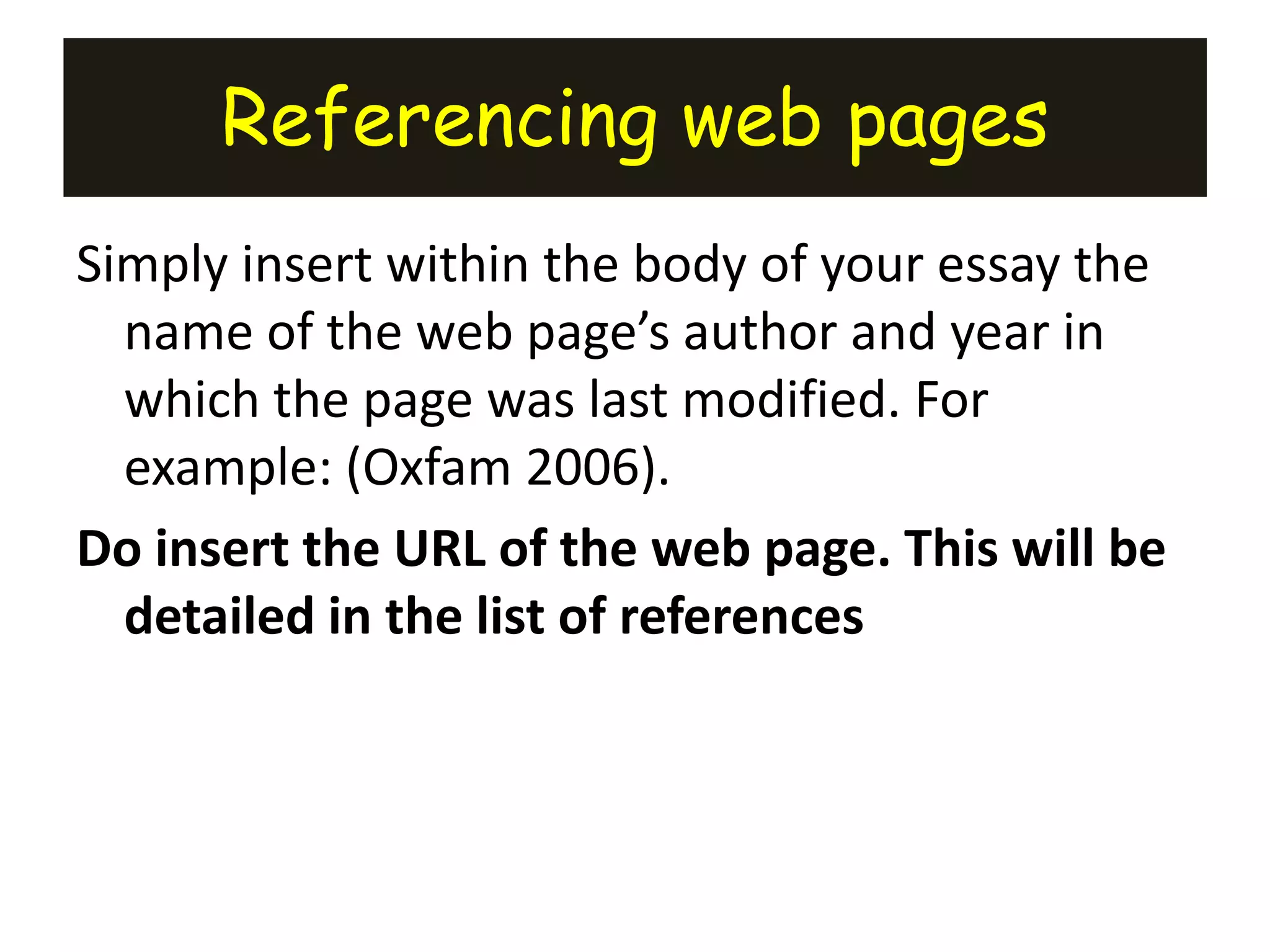 How to reference, The Harvard Way | PPT