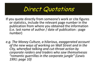 How to reference, The Harvard Way | PPT