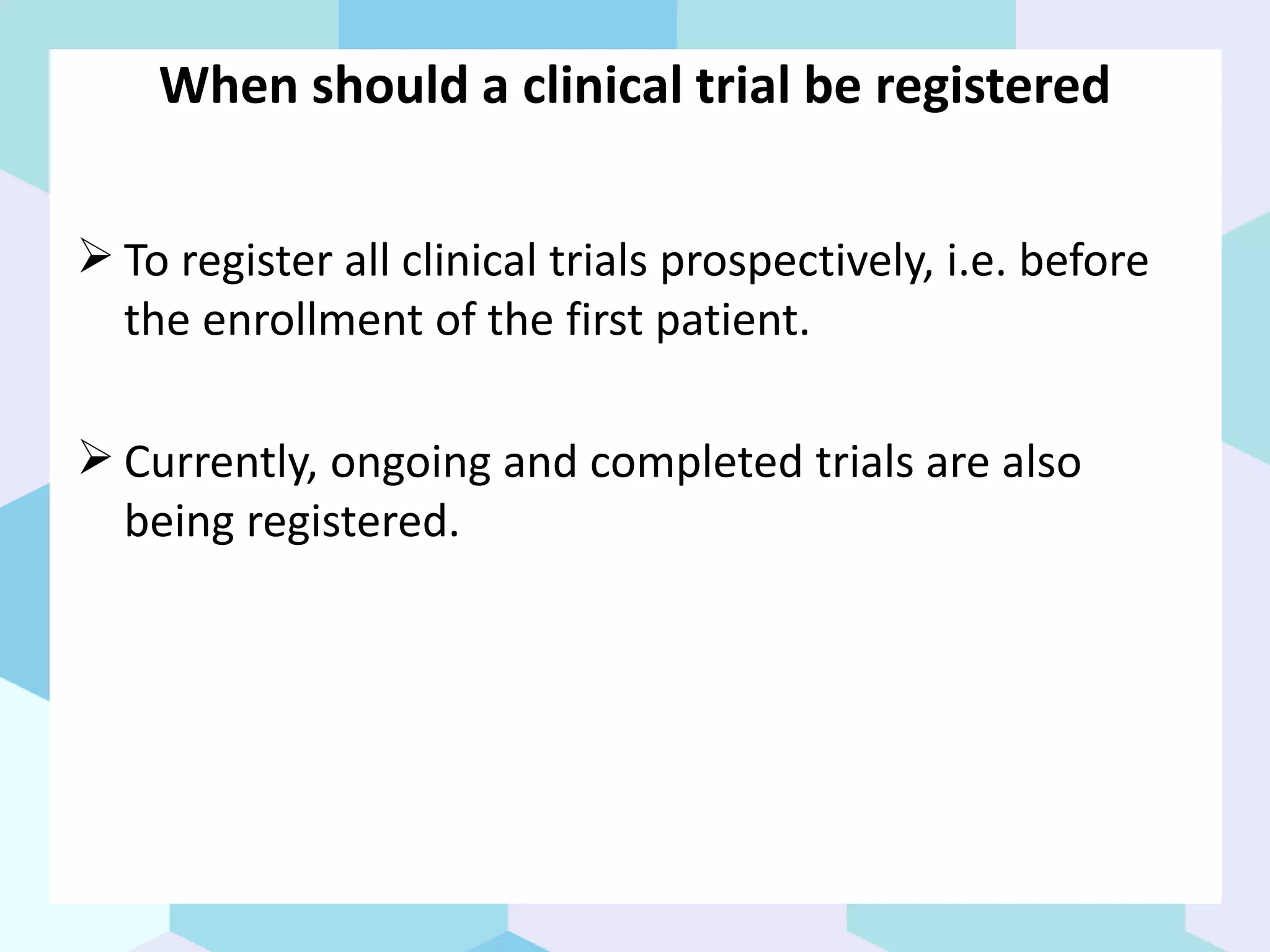 How to register a clinical trial india | PPTX