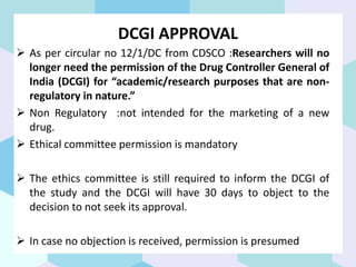 How to register a clinical trial india | PPTX