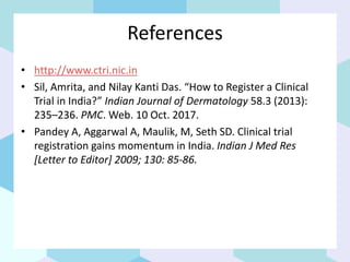 How to register a clinical trial india | PPTX