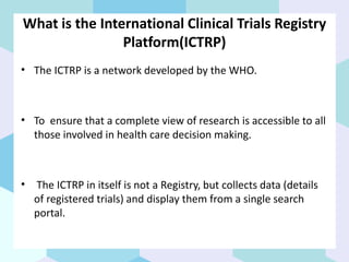 How to register a clinical trial india | PPTX