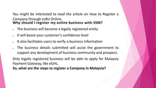 How to register a company in Malaysia with ssm step by-step guide | PDF