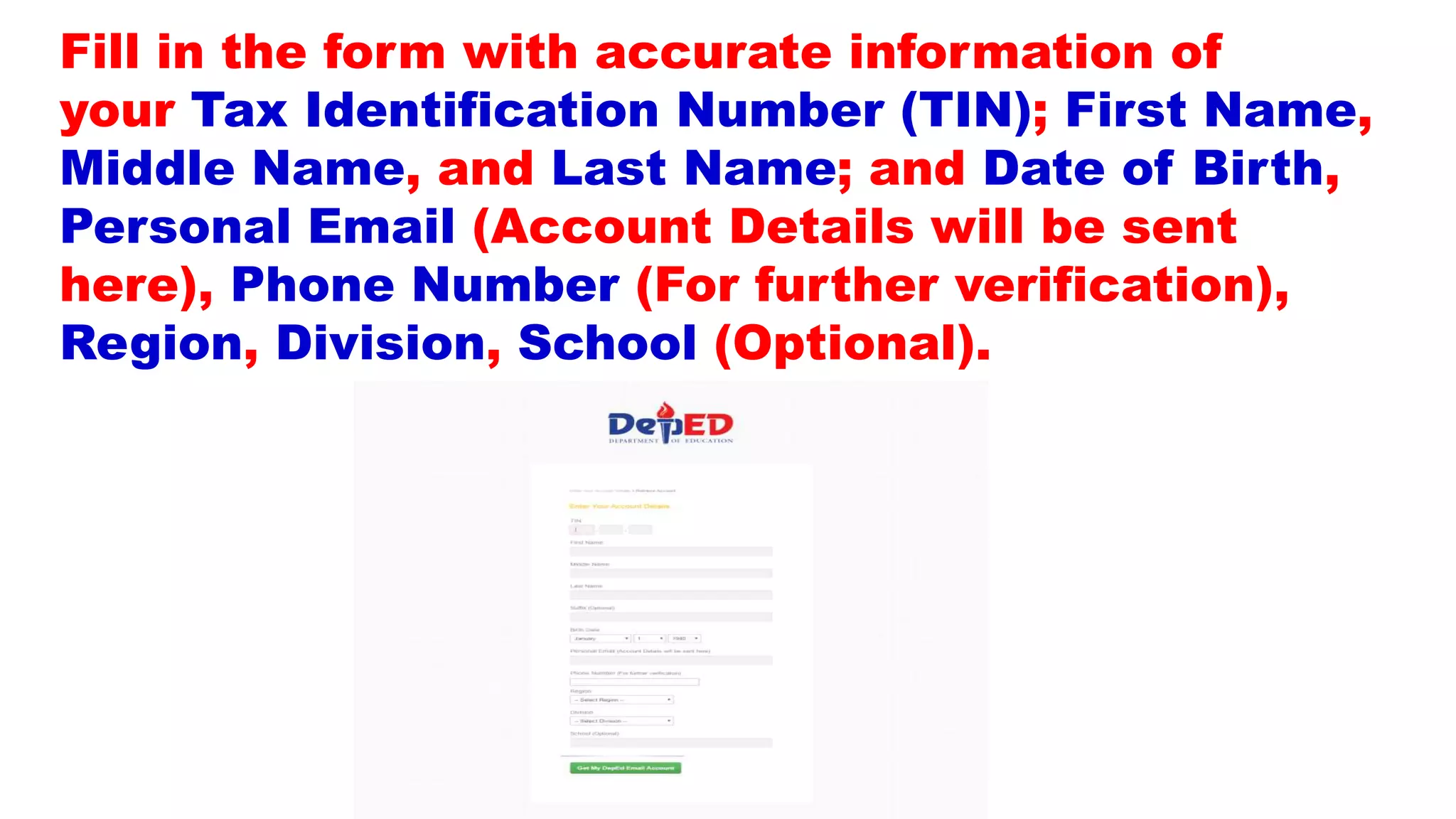 How to register and get your Official DepEd Email Account | PPTX