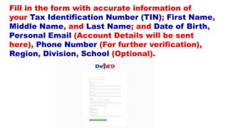 How to register and get your Official DepEd Email Account | PPTX