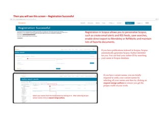 How to register in Scopus | PDF