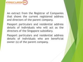 How to register singapore subsidiary company | PPT