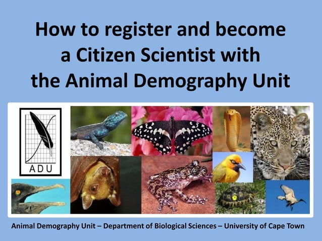 How to register and become a Citizen Scientist with the Animal ...